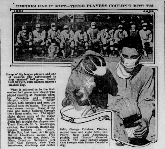 January 26, 1919: The Flu Mask Baseball Game | Society for American ...